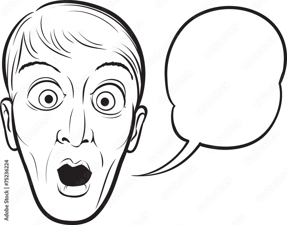 Surprised Face Drawing