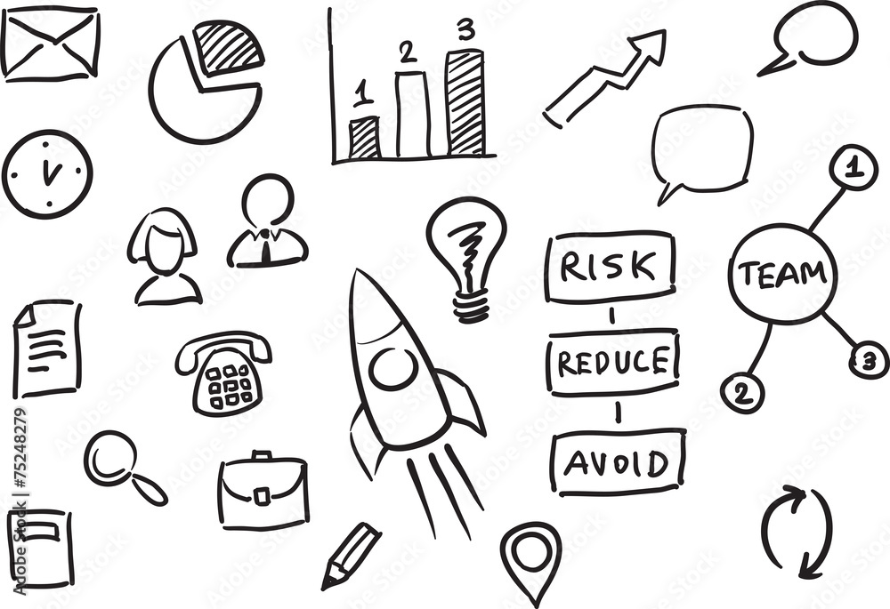 whiteboard business presentation vector template Stock Vector | Adobe Stock