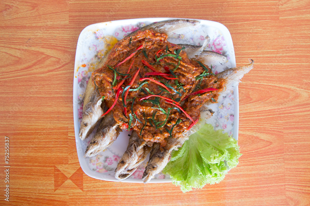 fish prepared Thai style Stock Photo | Adobe Stock
