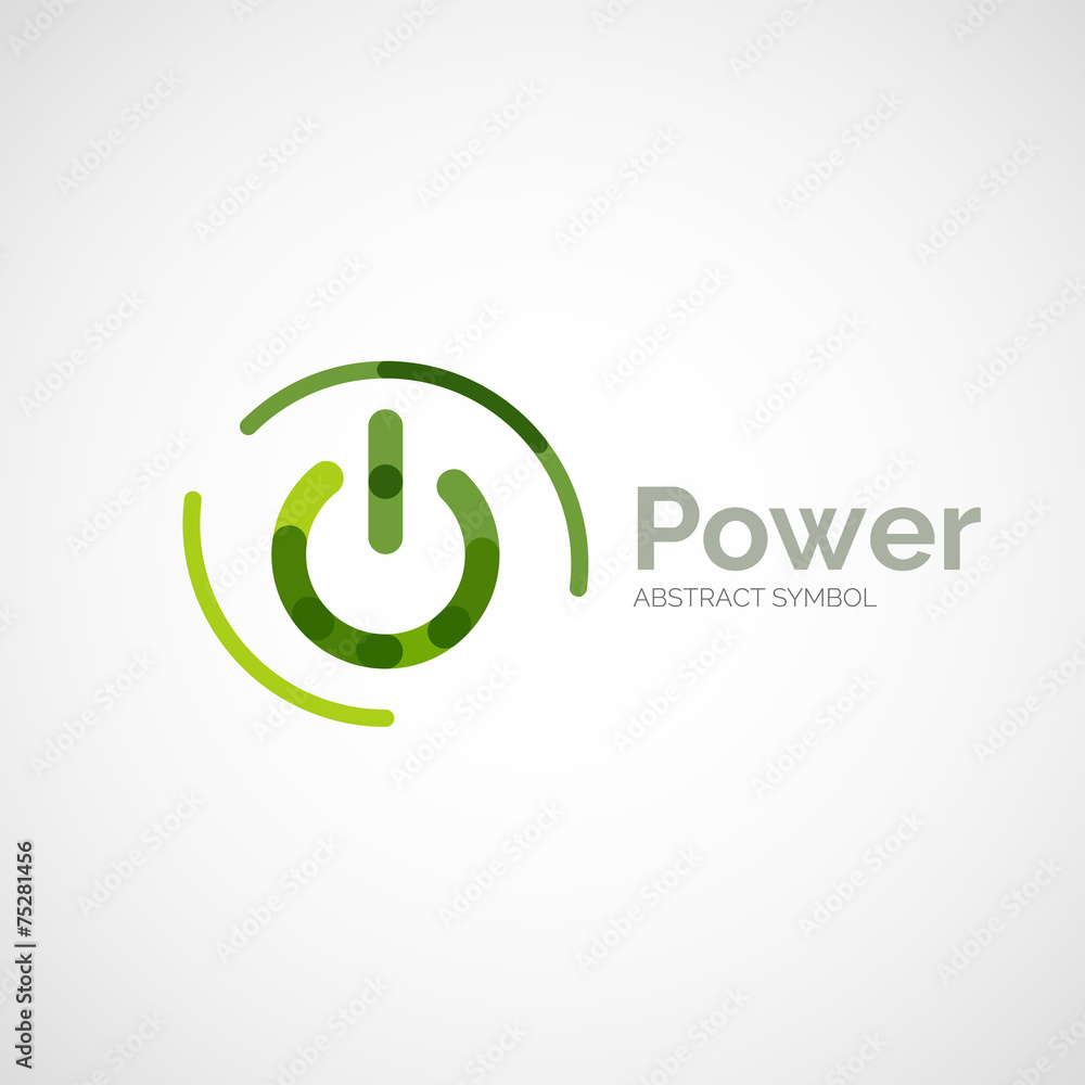 Power button logo design Stock Vector | Adobe Stock