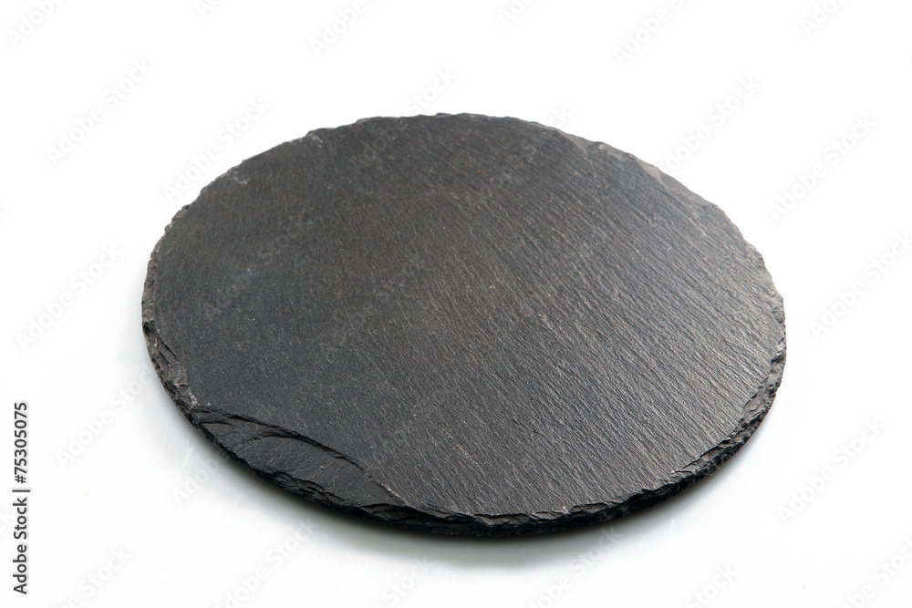 Plat rond en ardoise Stock Photo | Adobe Stock