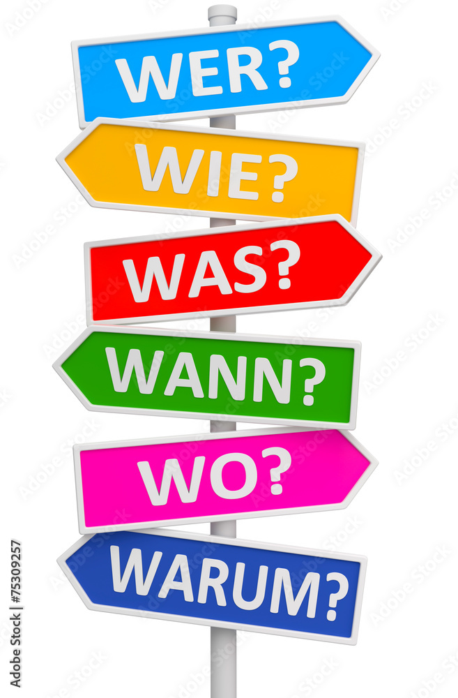 Die W-Fragen Stock-Illustration | Adobe Stock