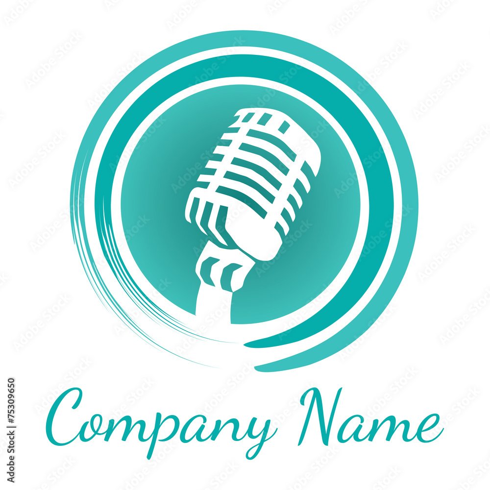 microphone logo vector Stock Vector | Adobe Stock
