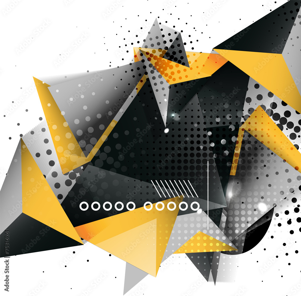 Geometric triangle 3d design, abstract background Stock Vector | Adobe ...