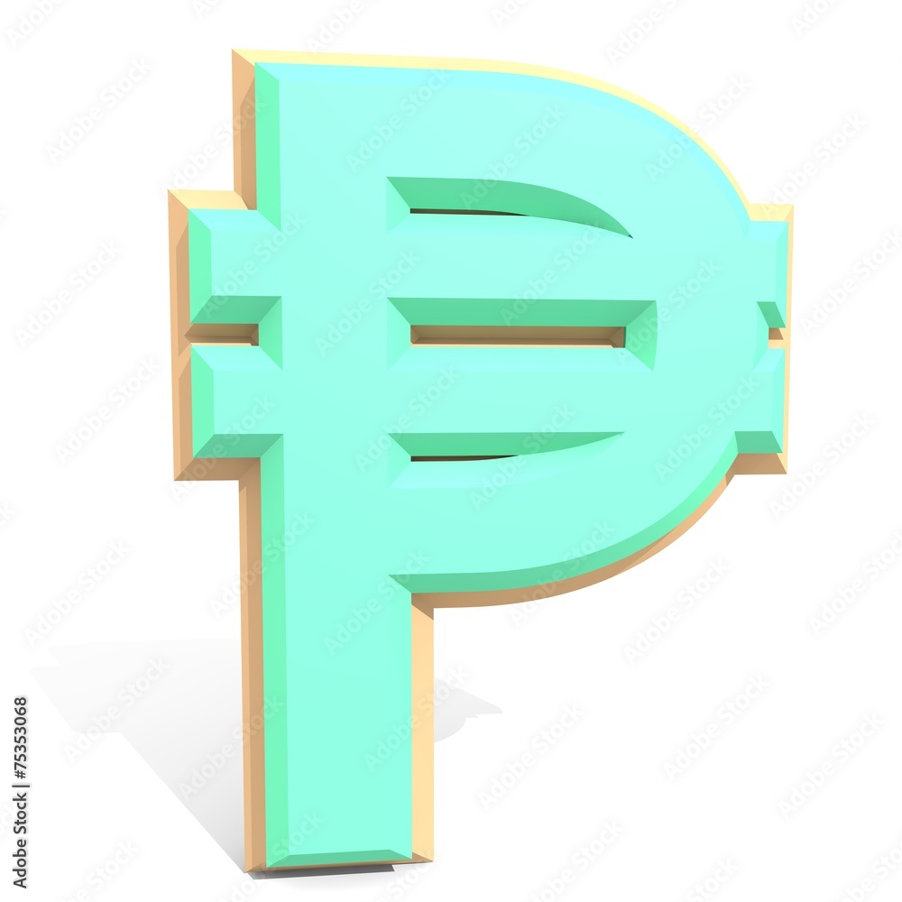 3d philippine peso sign Stock Illustration | Adobe Stock
