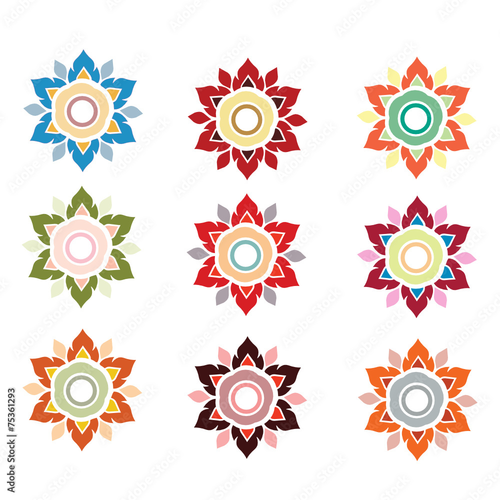 vector of Lai Thai Flower lai thai asia Stock Vector | Adobe Stock