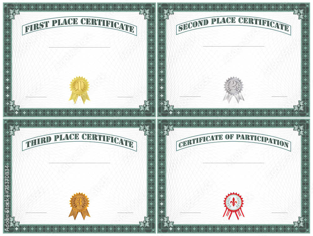 Certificate Set Stock Vector | Adobe Stock