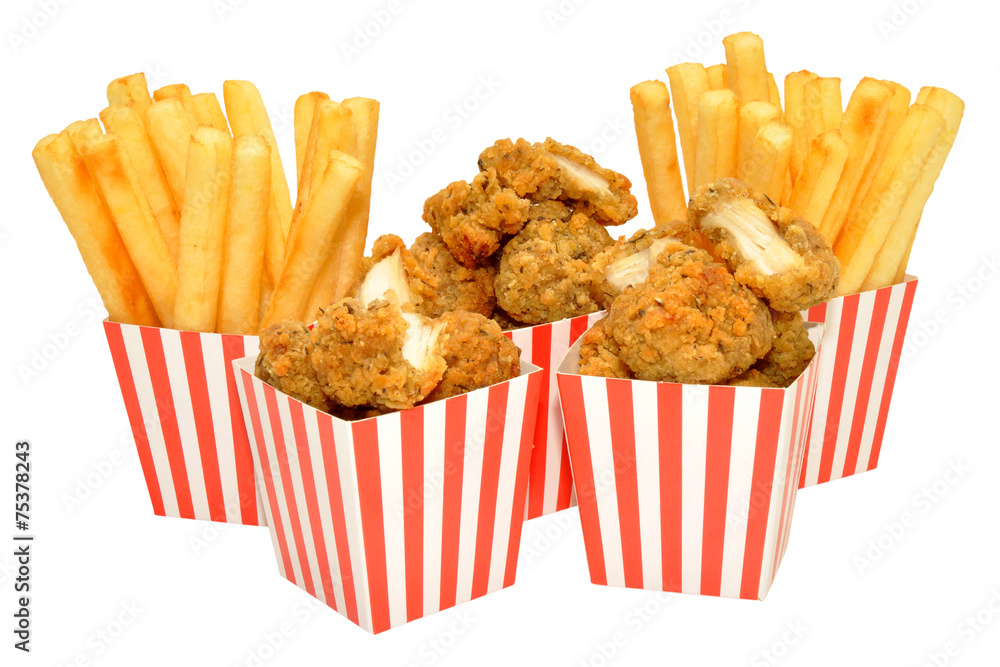 Chicken Nuggets And Fries Stock Photo | Adobe Stock