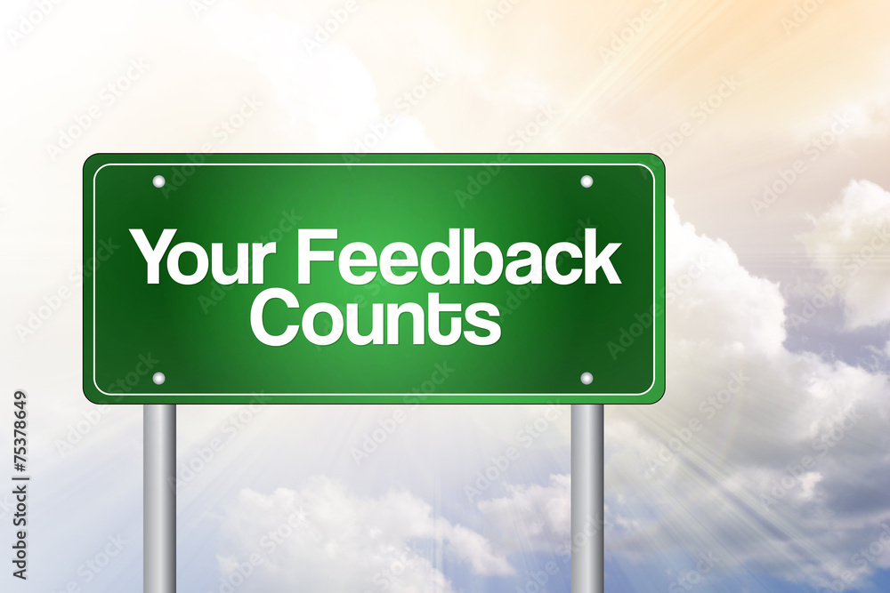 Your Feedback Counts Green Road Sign, Business Concept Stock ...