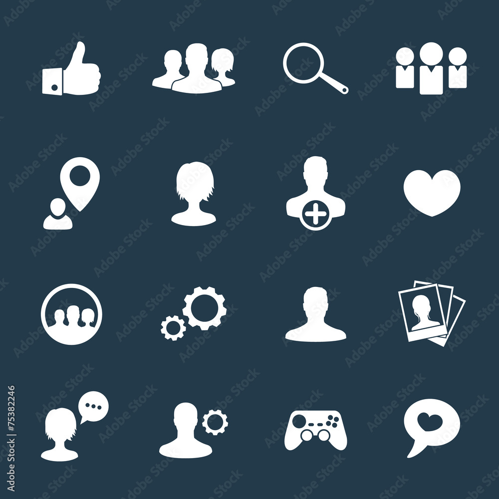 social icons with people vector illustration, eps10 Stock Vector ...