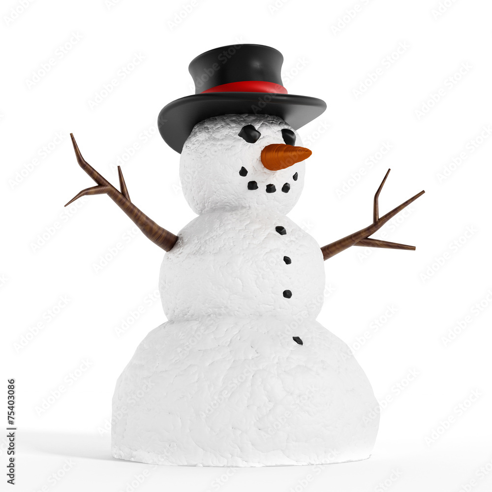 Snowman Stock Illustration | Adobe Stock
