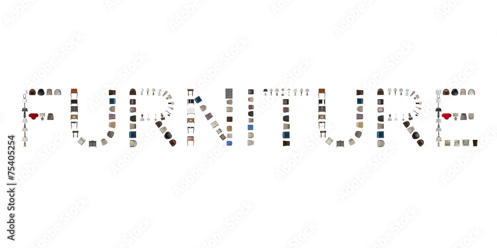 Furniture Word Stock Illustration | Adobe Stock