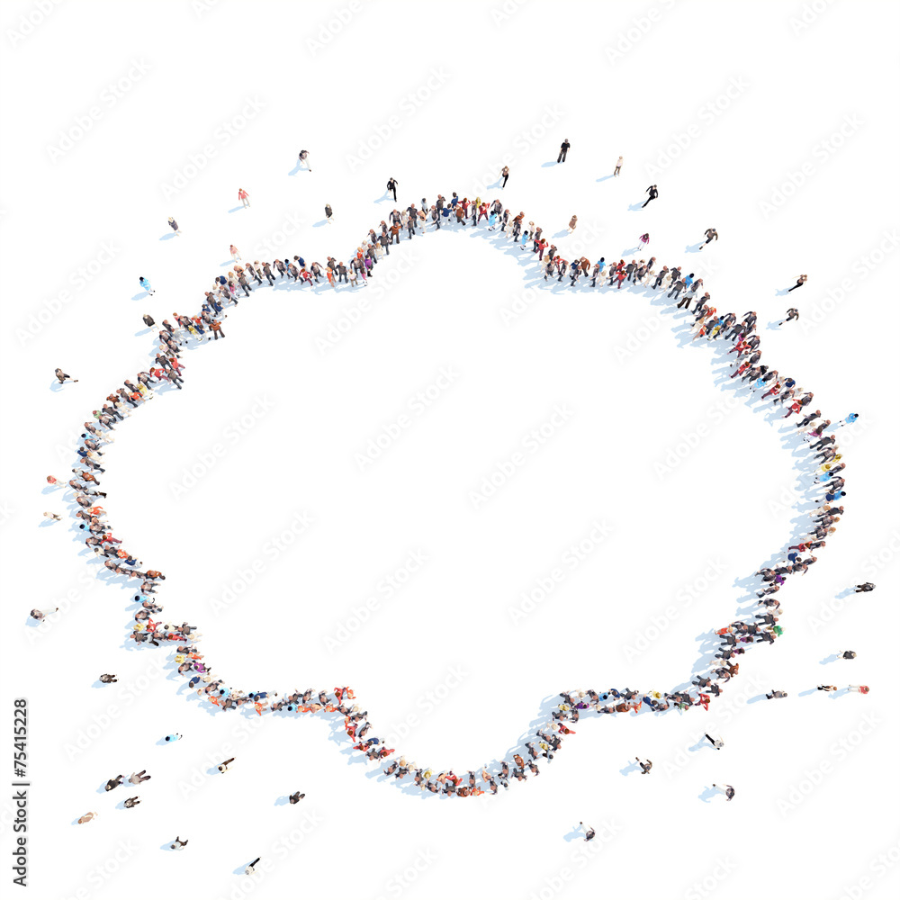 People in the form of frame. Stock Illustration | Adobe Stock