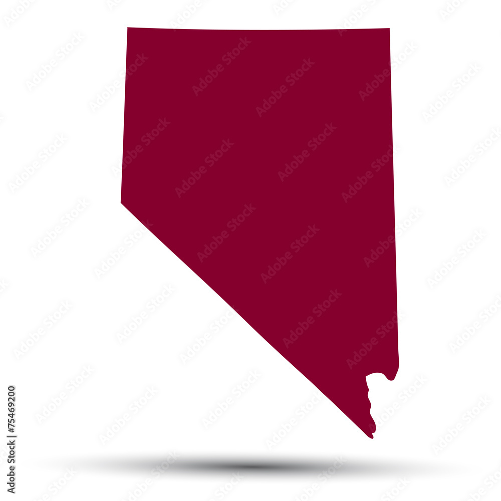 Map of the U.S. state of Nevada Stock Vector | Adobe Stock