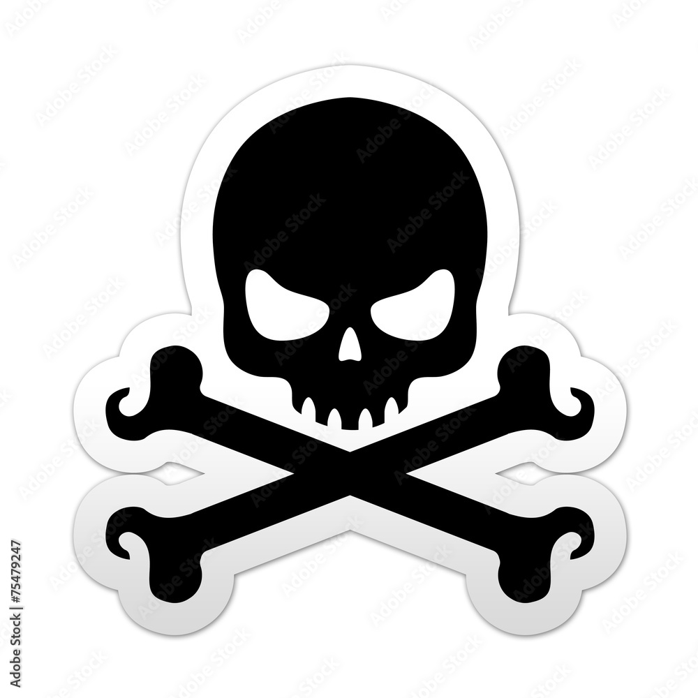 Pegatina simbolo muerte Stock Illustration | Adobe Stock