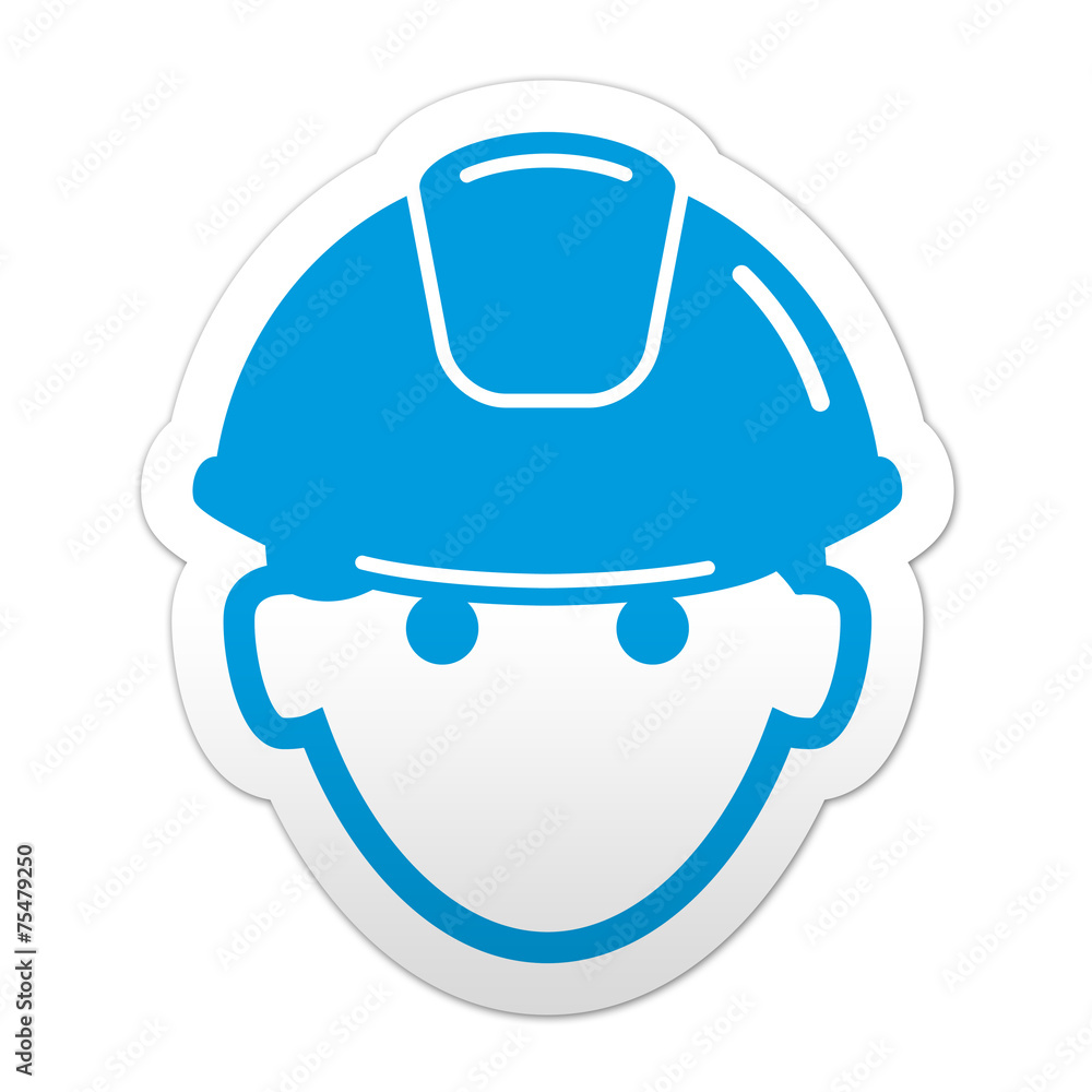 Pegatina simbolo obrero Stock Illustration | Adobe Stock