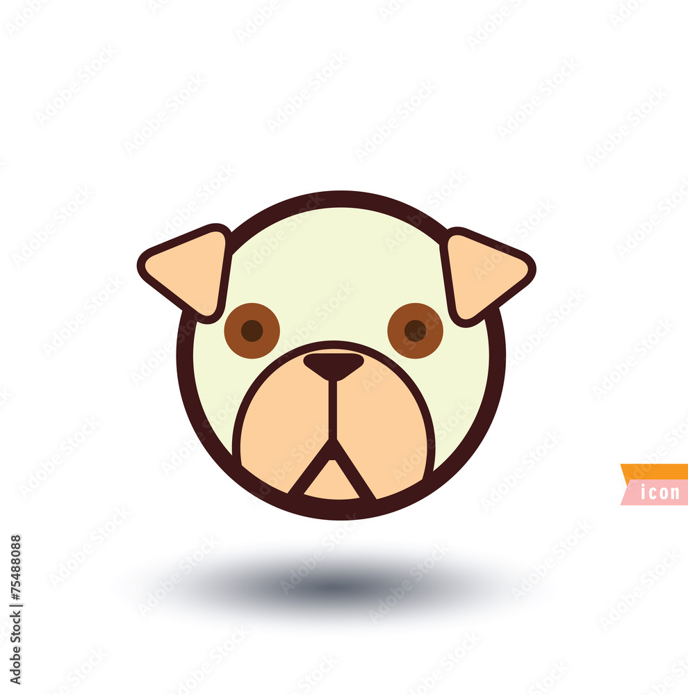 dog icon - vector illustration. Stock Vector | Adobe Stock