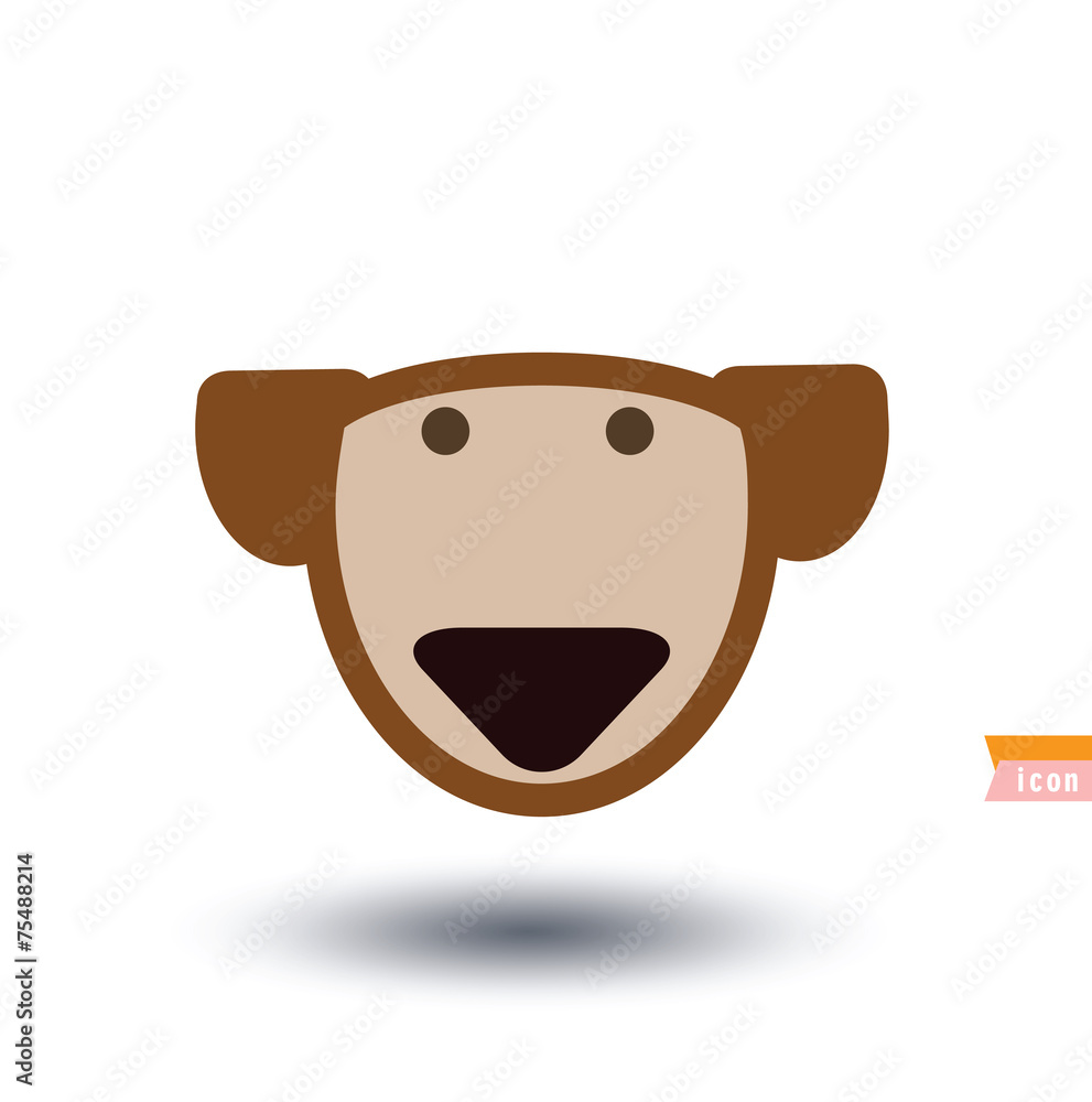 dog icon - vector illustration. Stock Vector | Adobe Stock