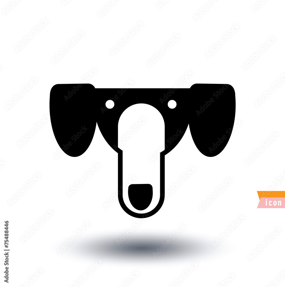 dog icon - vector illustration. Stock Vector | Adobe Stock