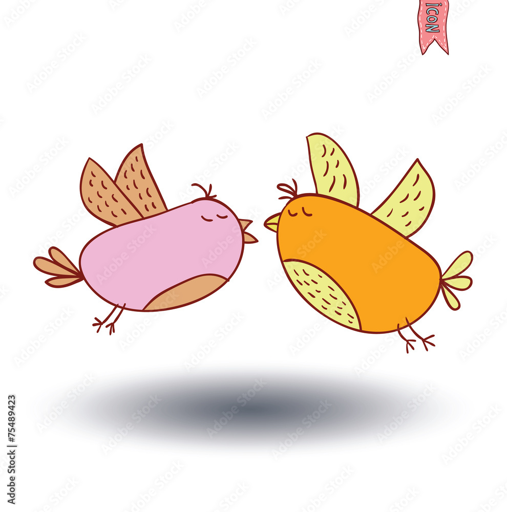 Bird cartoon. vector illustration. Stock Vector | Adobe Stock