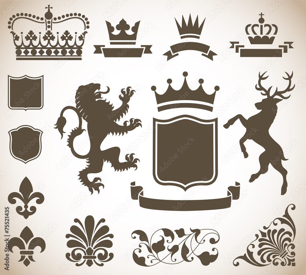 Heraldry Ornaments Stock Vector | Adobe Stock