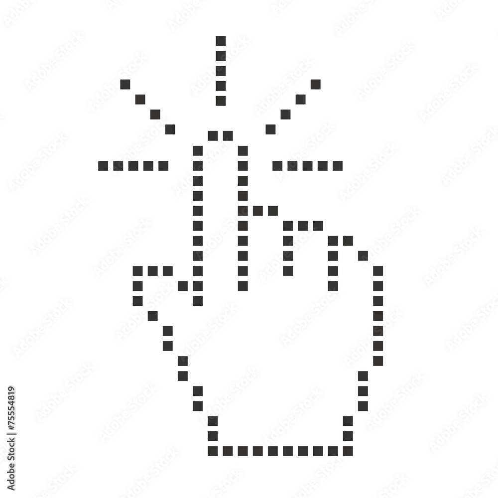 Finger press on touchscreen vector. Hand touch screen Stock Vector ...