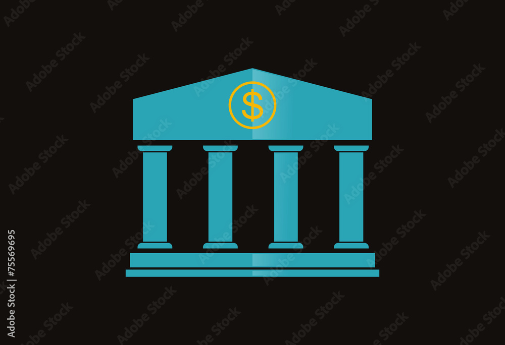 Building bank logo vector icon Stock Vector | Adobe Stock