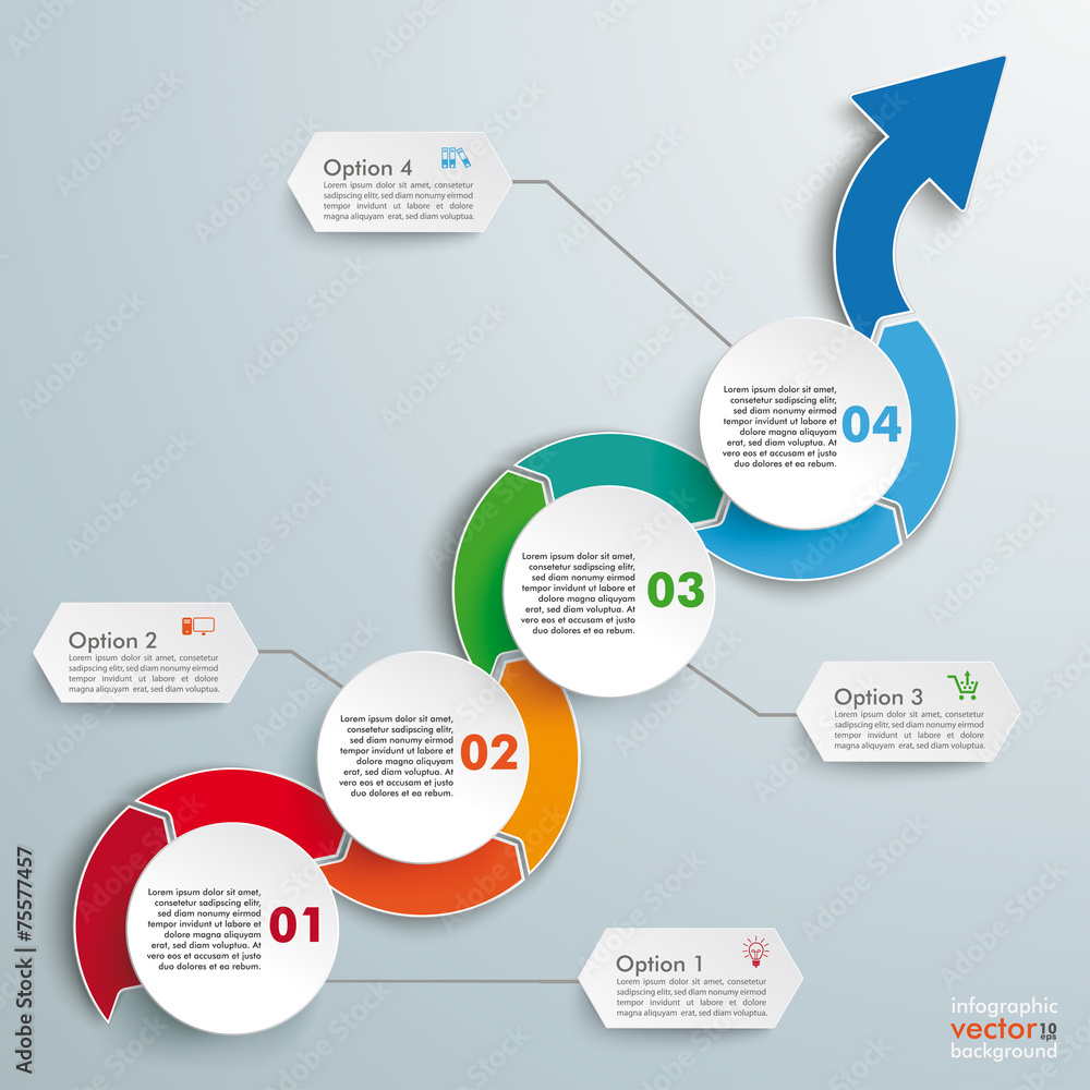 Arrow Wave Circles Timeline Infographic Stock Vector | Adobe Stock Arrow Wave Circles Timeline Infographic Stock Vector | Adobe Stock