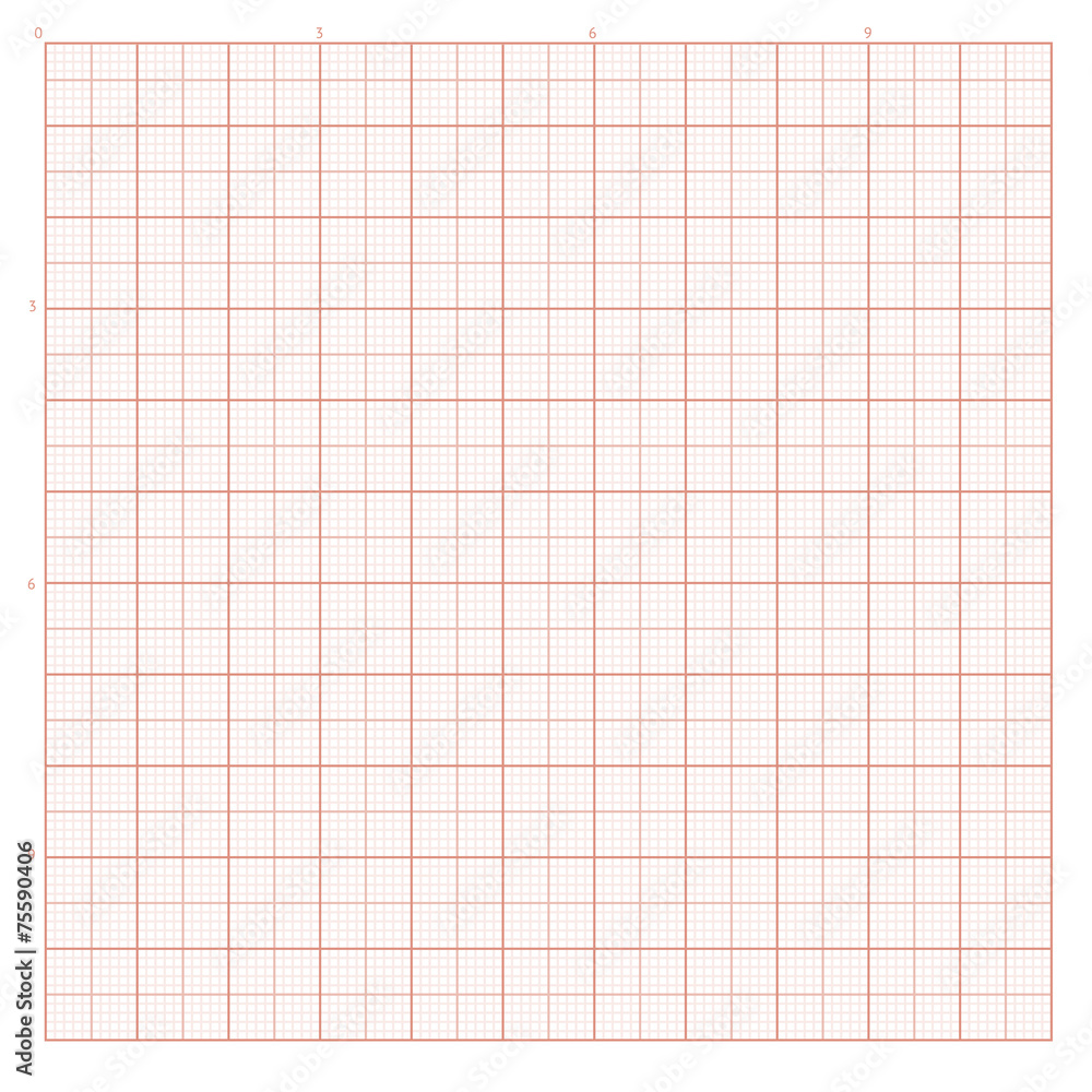 Vector background with red graph paper Stock Vector | Adobe Stock