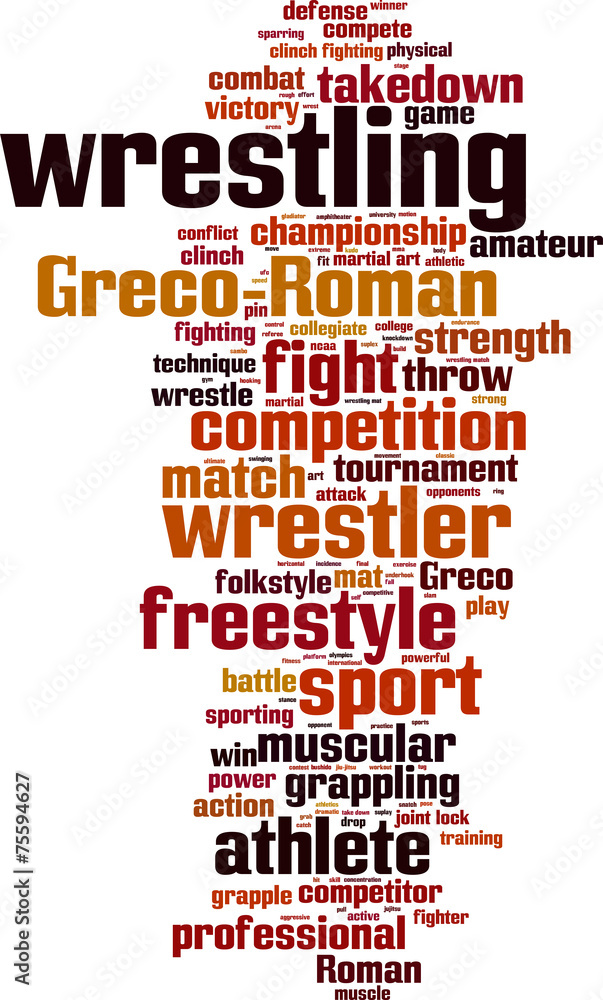 Wrestling word cloud concept. Vector illustration Stock Vector | Adobe ...