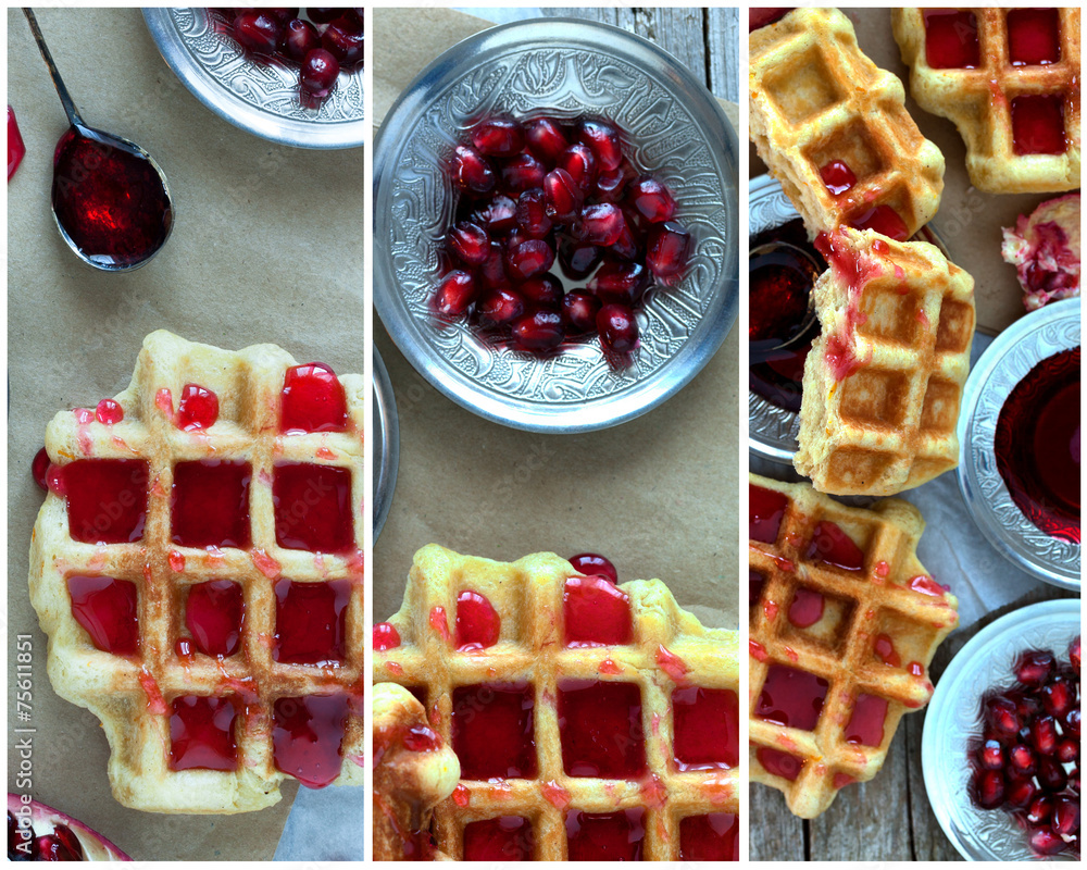 Waffles Collage Stock Photo | Adobe Stock