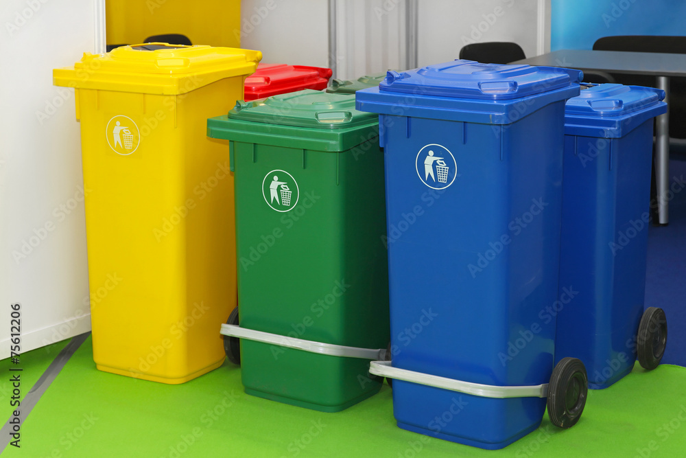 Recycling bins Stock Photo | Adobe Stock