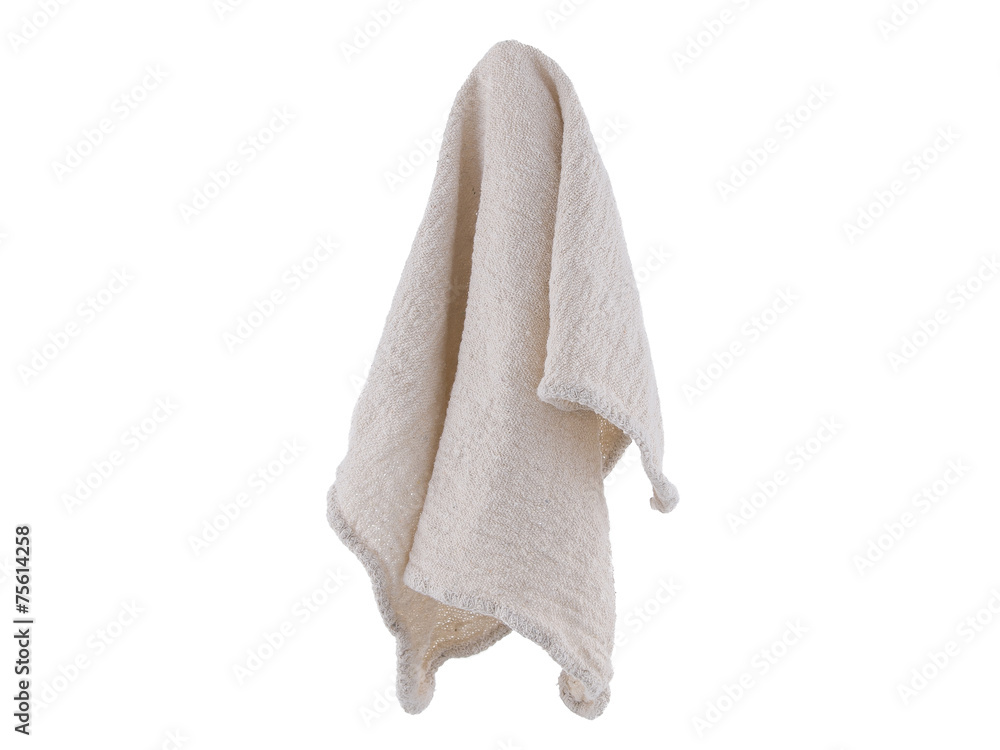 Clean rag suspended isolated on white background Stock Photo | Adobe Stock