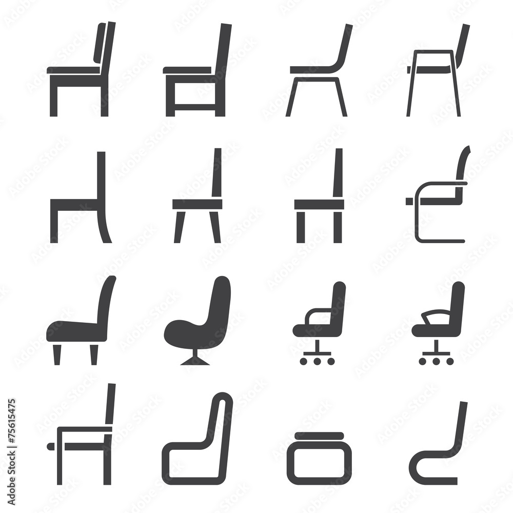 chair icon Stock Vector | Adobe Stock