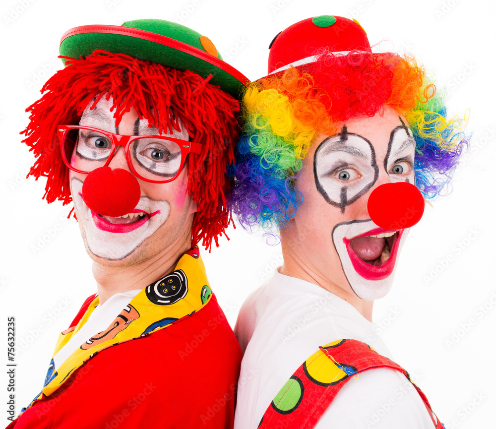 fröhliche clowns Stock-Foto | Adobe Stock