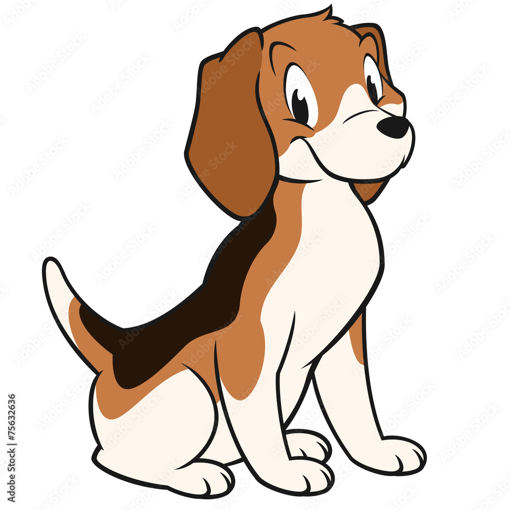 Cartoon Beagle Stock Vector | Adobe Stock