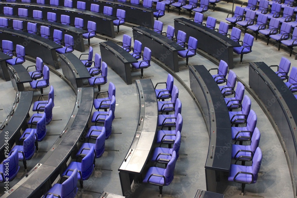 Sitze im Bundestag Stock-Foto | Adobe Stock