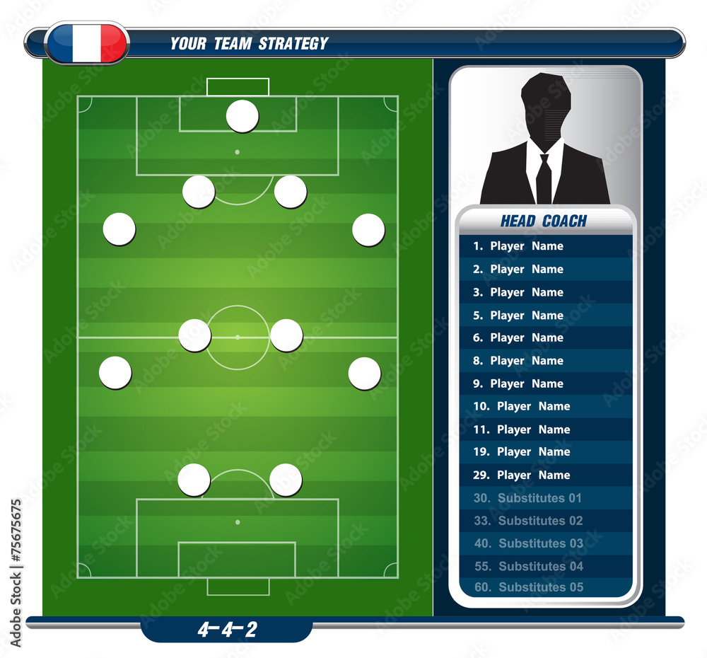 Football background, team info charts and manager. Vector Stock Vector ...