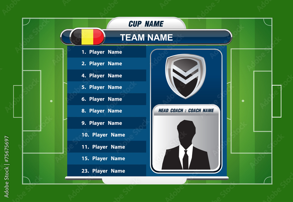 football background with team info charts. Vector Stock Vector | Adobe ...