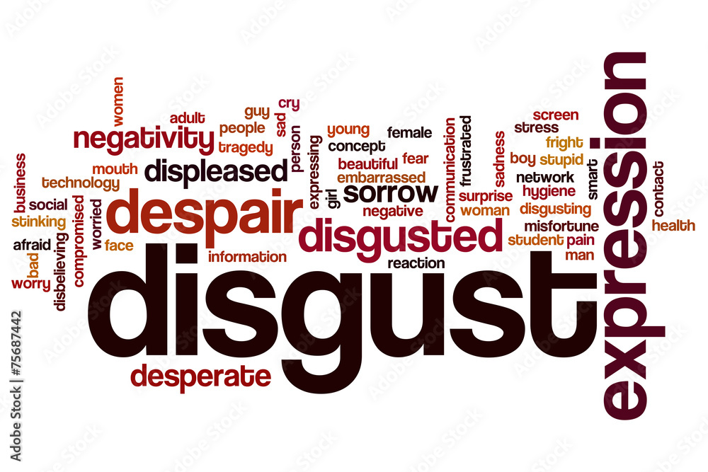 Disgust word cloud Stock Illustration | Adobe Stock