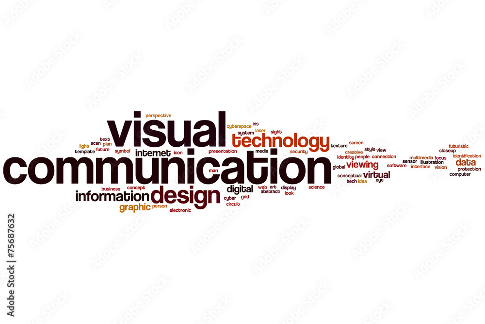 Visual communication word cloud Stock-Illustration | Adobe Stock