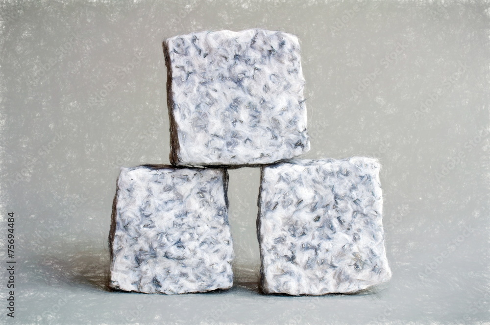 rock cubes - illustration based on own photo image Stock Illustration ...