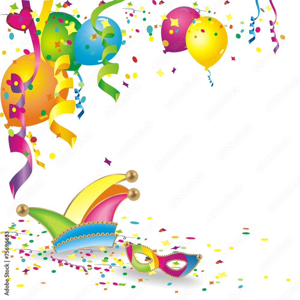 Faschingshintergrund Stock-Vektorgrafik | Adobe Stock