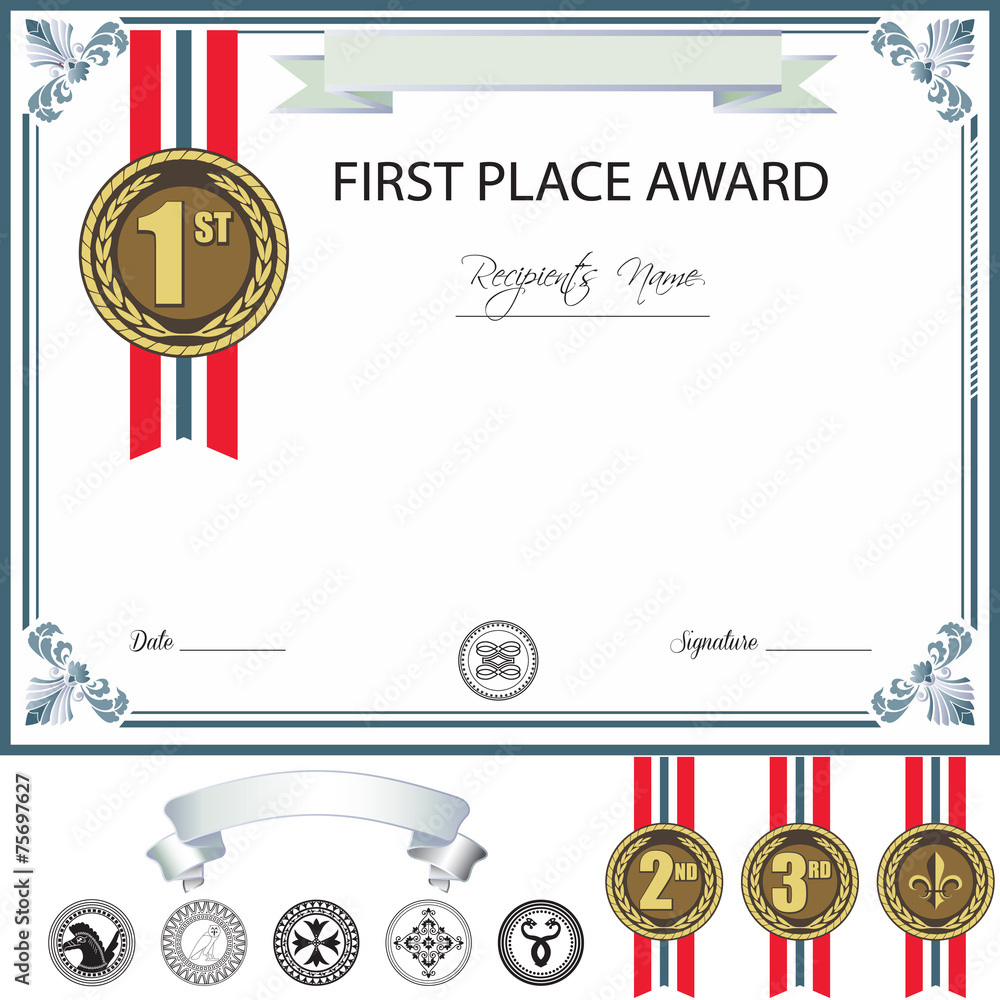 Award template with additional design elements Stock Vector | Adobe Stock