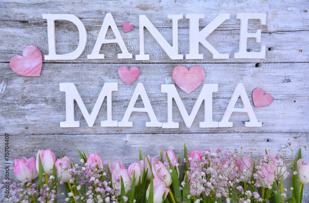 Grußkarte - Danke Mama Stock-Foto | Adobe Stock