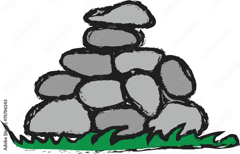 cartoon pile stones Stock Illustration | Adobe Stock
