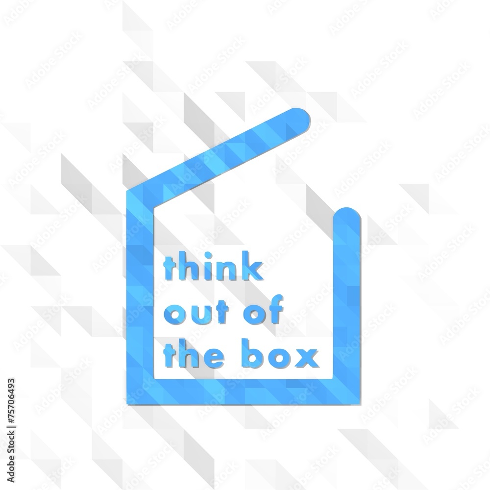 low poly think out of the box symbol Stock Illustration | Adobe Stock