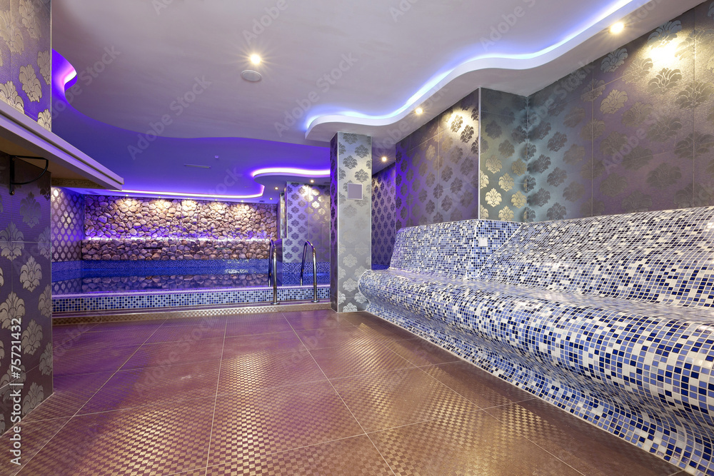 Interior of a Turkish steam bath Stock Photo | Adobe Stock