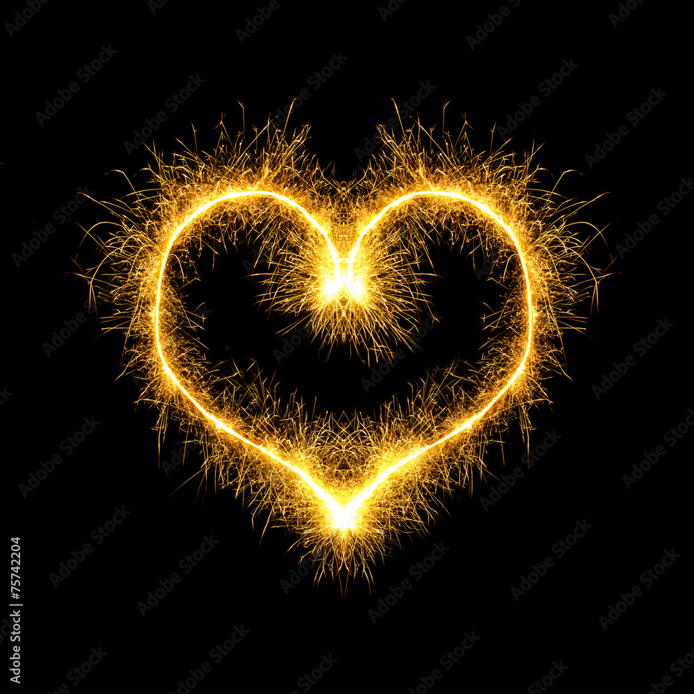 Sparking heart Stock Illustration | Adobe Stock