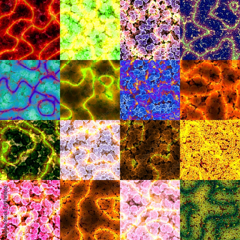 Poster Set of computer generated microscopic structures – Wall Art ...